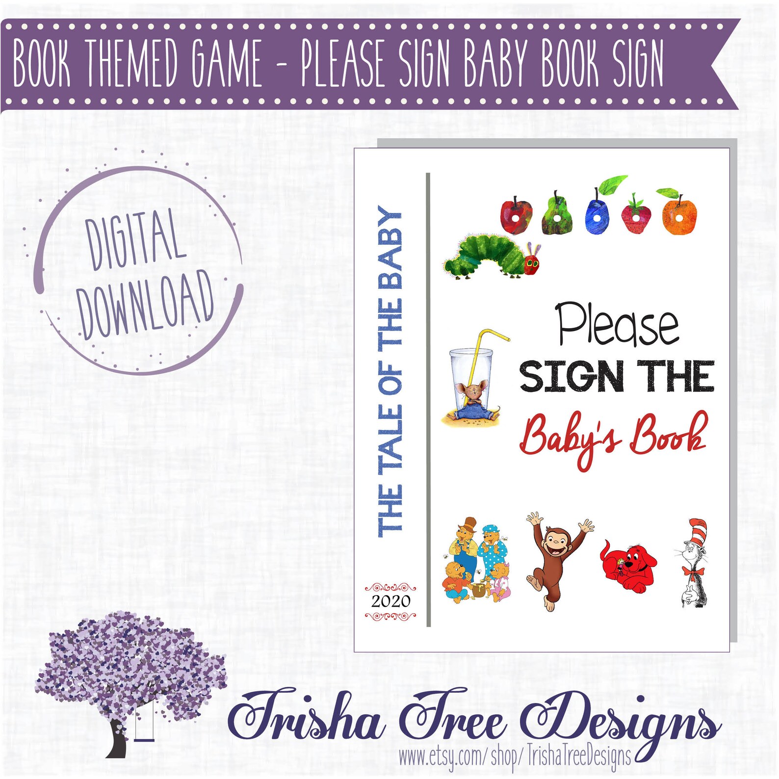 Book Baby Shower Baby Book Sign, Sign the Baby Book Sign, Baby Sprinkle ...