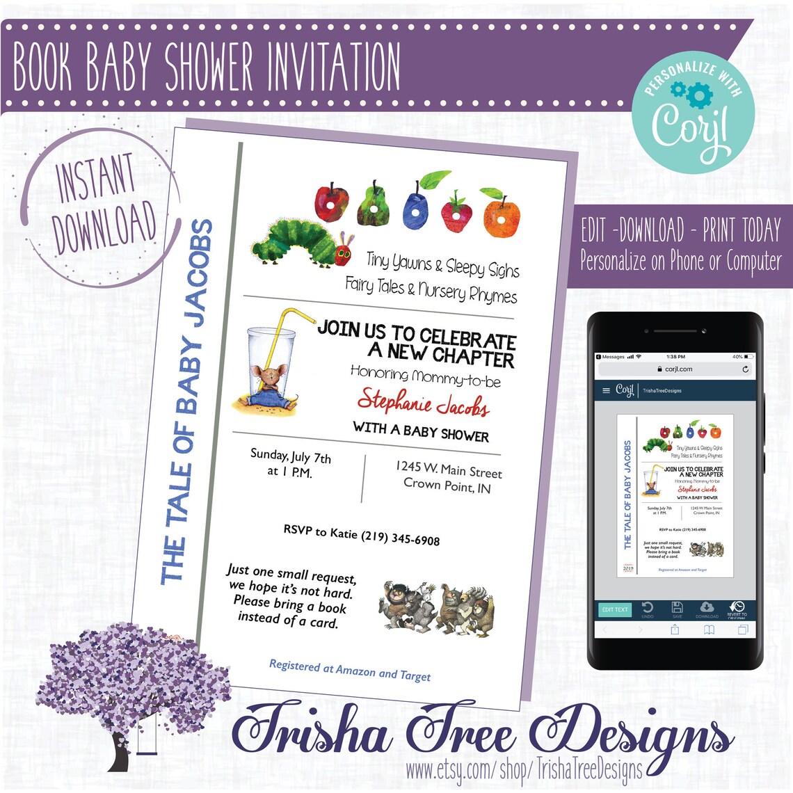 Book Baby Shower Invite book Theme Baby Shower Invitation - Etsy