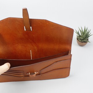 Vegetable Tanned Leather Clutch - Tan - Etsy