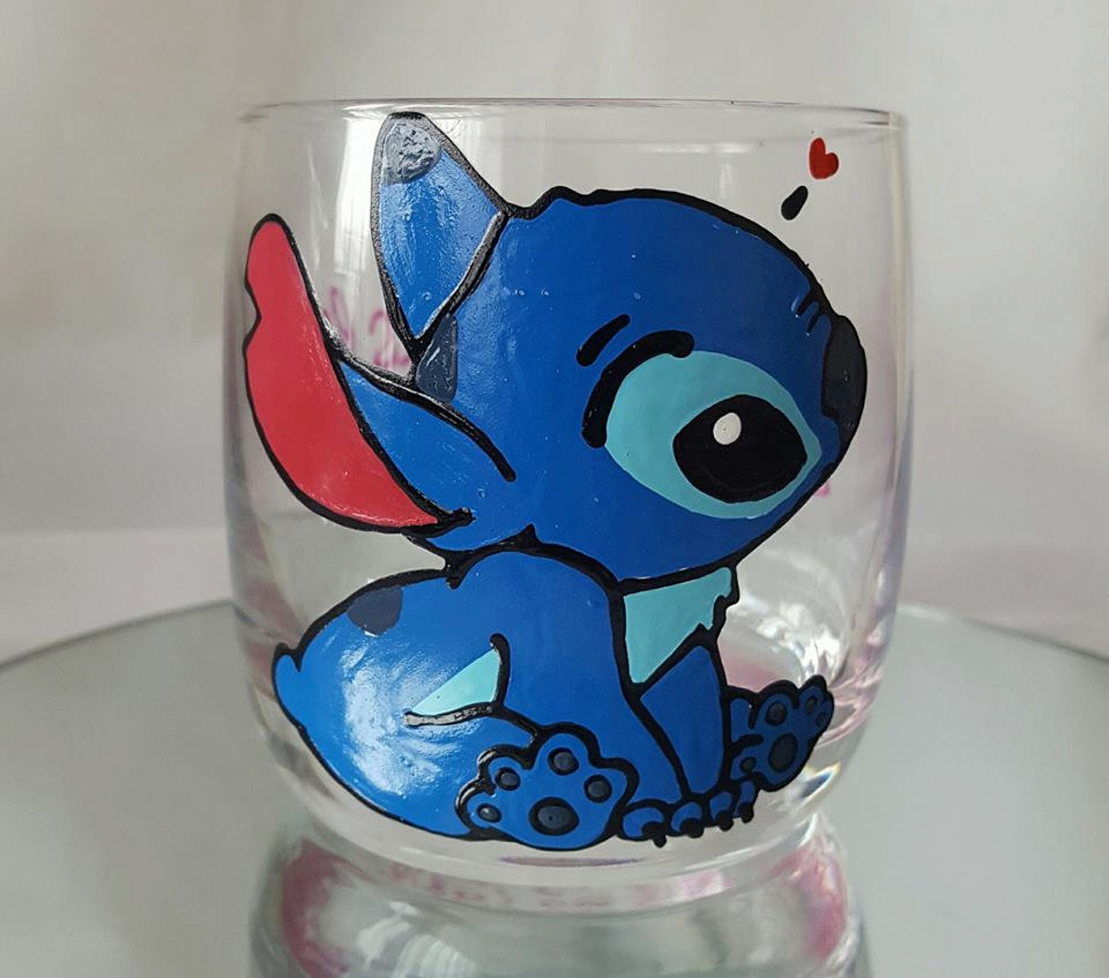 Hand Painted Glittery Disney Stitch from Lilo and Stitch | Etsy