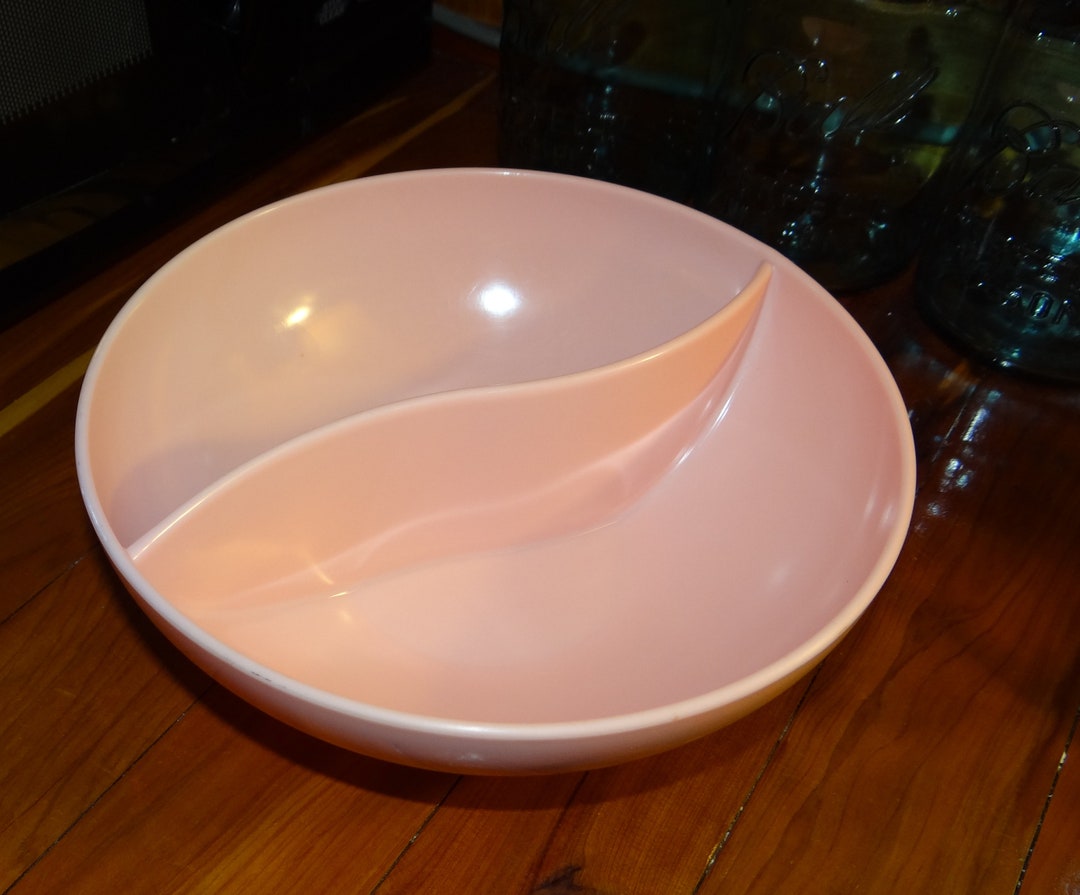 Vintage Sun Valley Pink Melmac Divided Serving Bowl in Very Good Shape ...