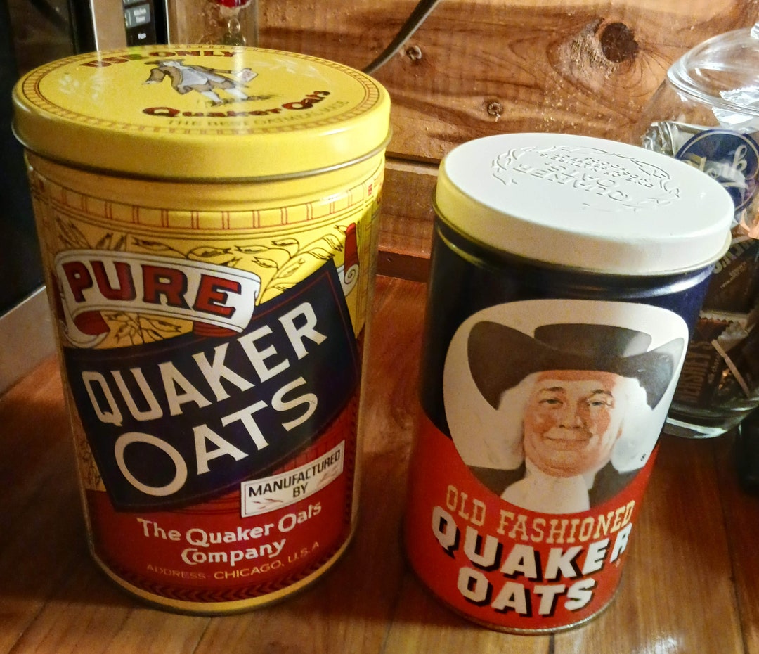 Set of 2 Reproduction Quaker Oats Tins 1982 1984 Good Shape - Etsy