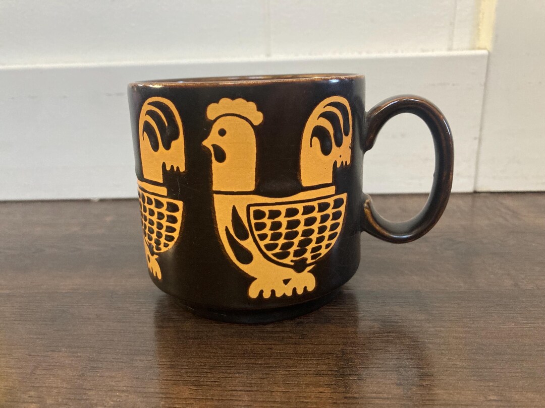 Vintage Royal Alma England Brown Chicken Mug - Etsy