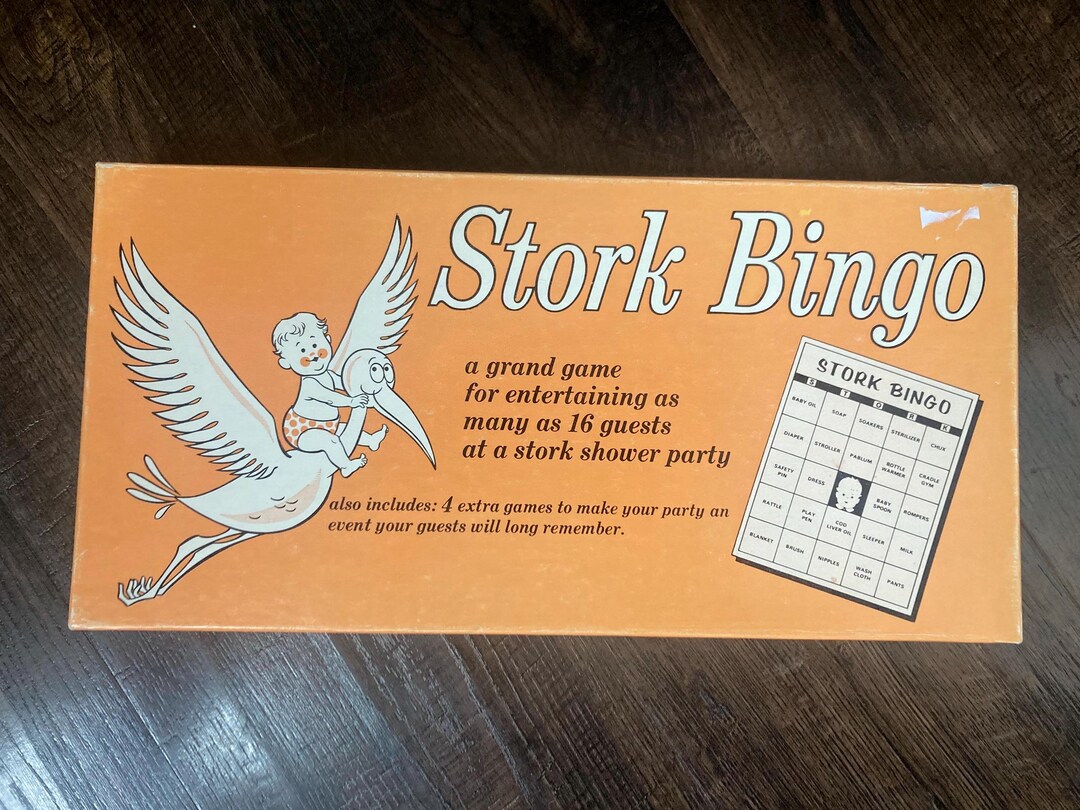Vintage Leister Stork Bingo Game Baby Shower - Etsy
