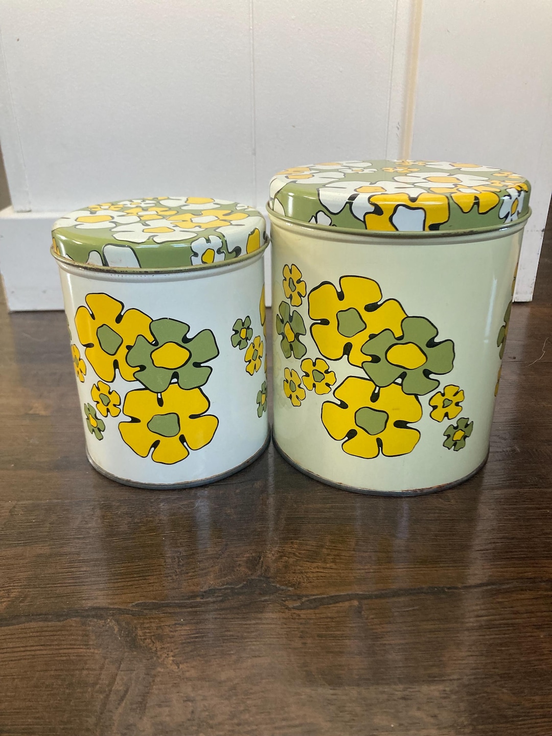 Vintage Ballonoff Flower Canister Set - Etsy