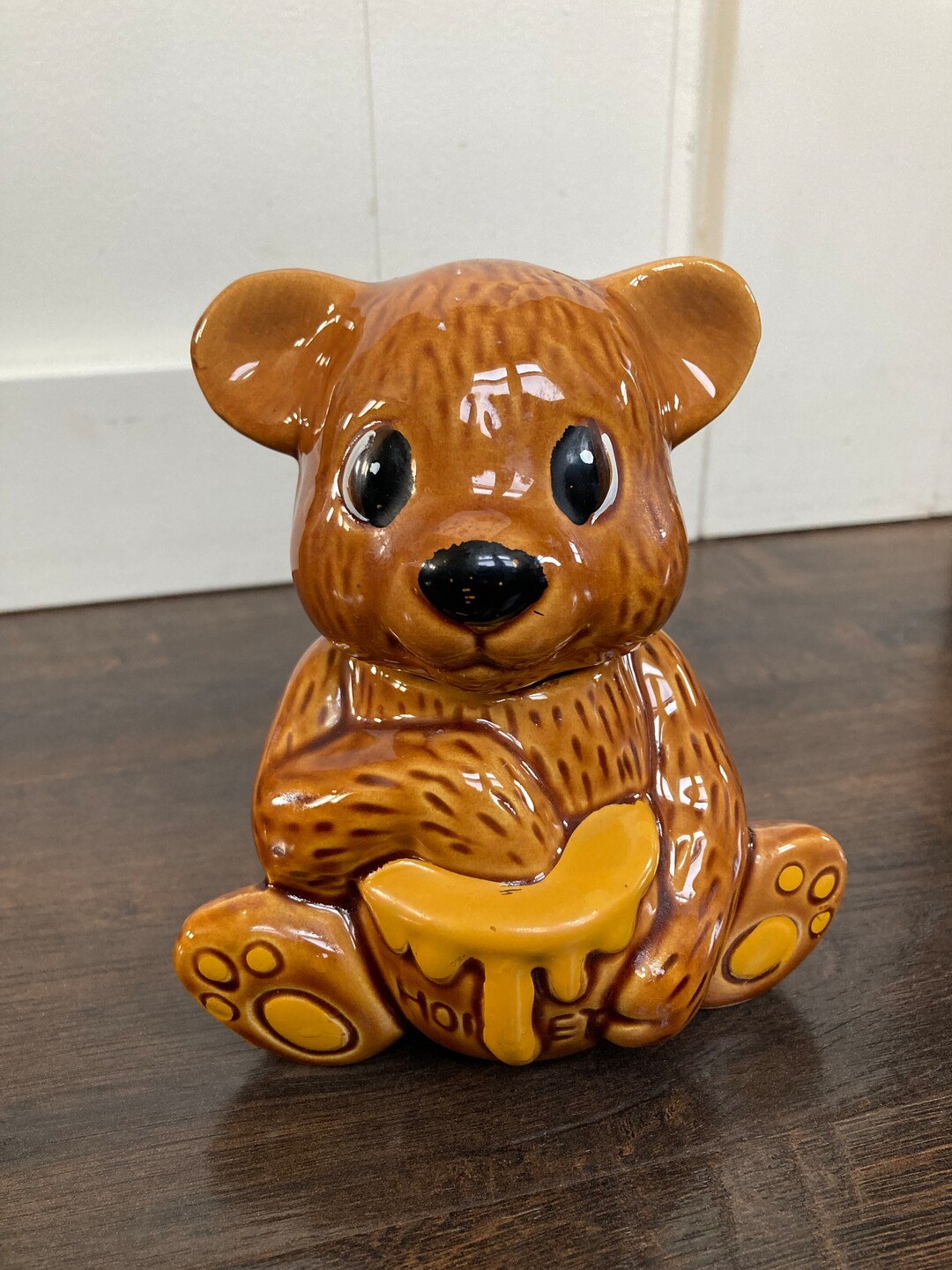 Vintage Ceramic Bear Honey Pot - Etsy