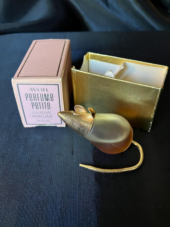 VINTAGE Avon Mouse Perfume Petite Bottle With Box, El… - Gem