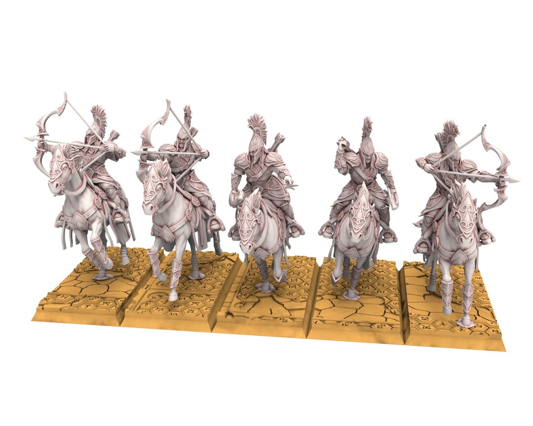 Hight Elves - Silvermoor - X5 Archers Cavalry, Fantasy Elves, Usable ...