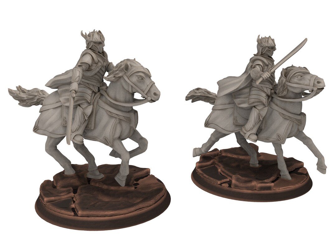 Darkwood Armoured Wood Elves Cavalry, Middle Rings for Wargame D&D ...