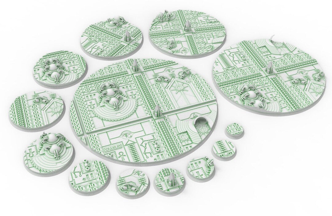 Cinan Lot of 25mm to 80mm CINAN Set 3 Texture & Round Bases Usable for ...