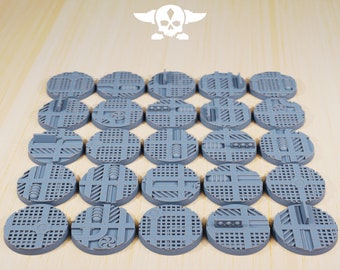 Starship Lot of Starship Texture Round Bases for Miniatures, Size 25mm ...