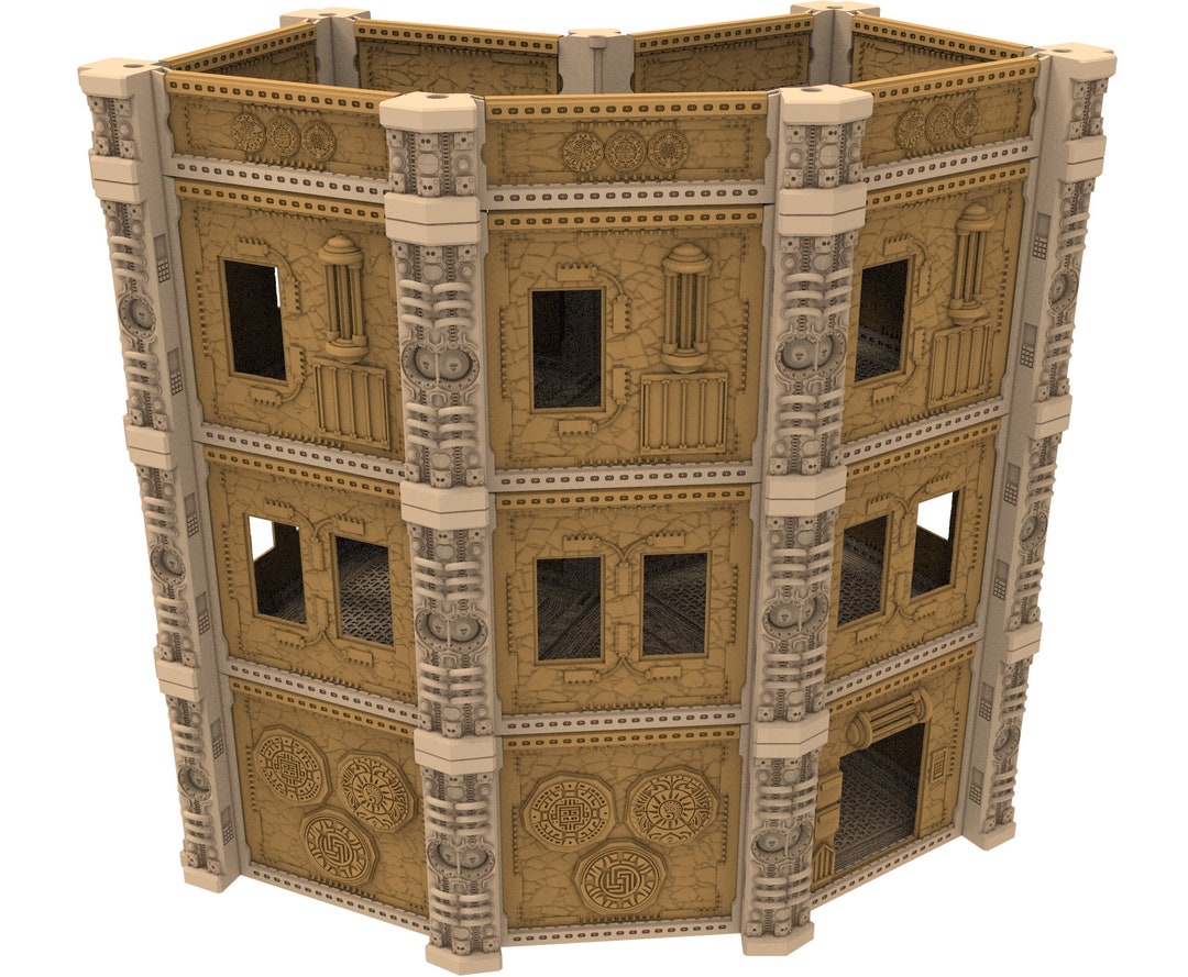 Commercial Outpost Latino Building Printed in PLA and Resin for ...