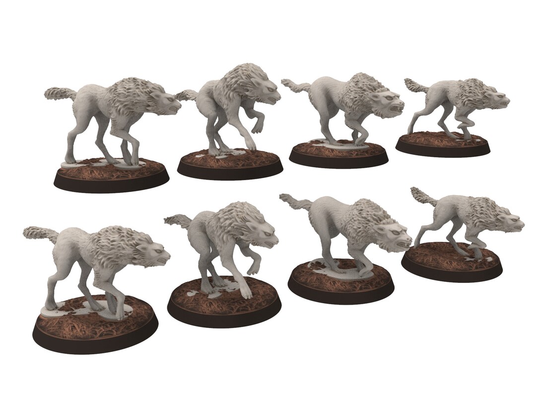 Orcs Horde Giant Wolves, Orc Warriors Warband, Middle Rings Miniatures ...