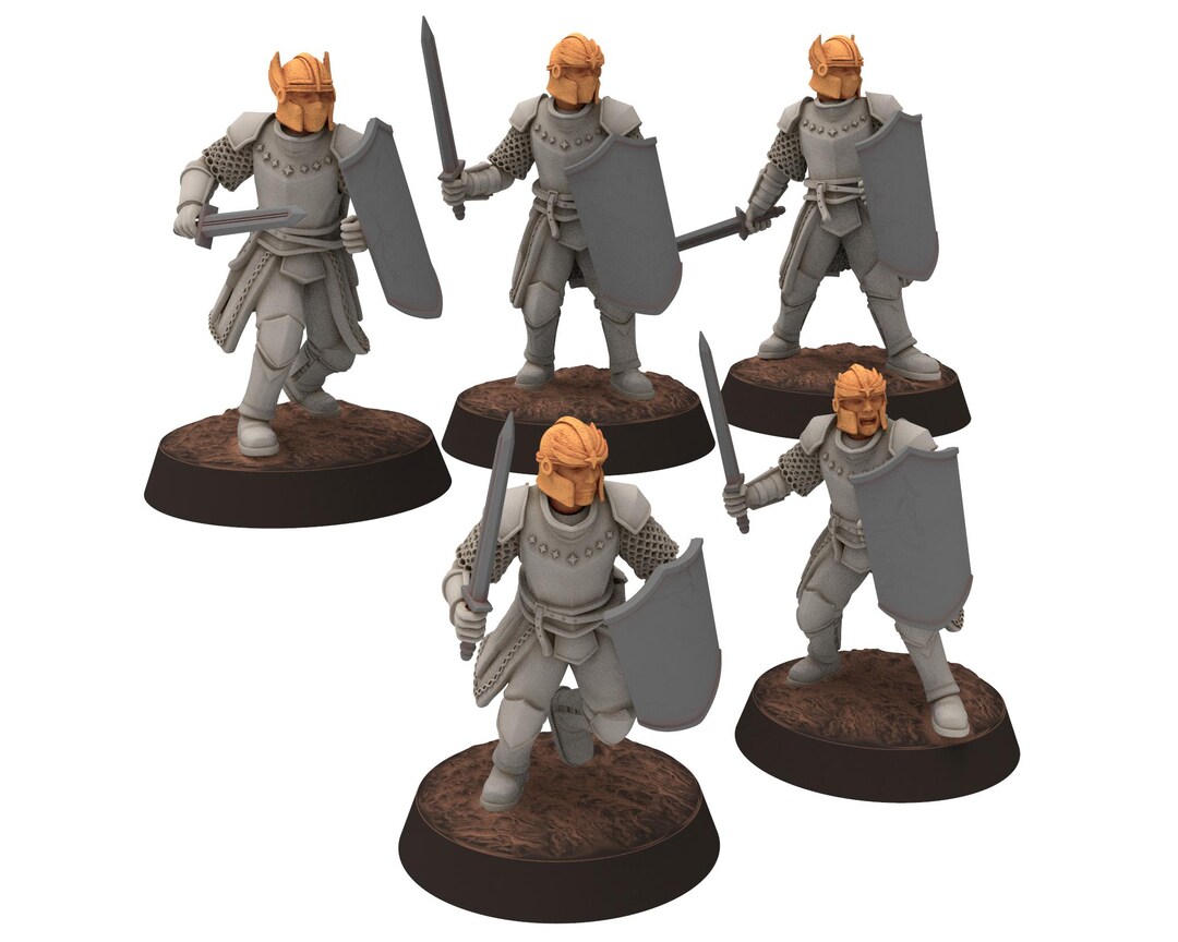 Gandor Heavy Men at Arms With Swords and Shields, Defenders of the Free ...