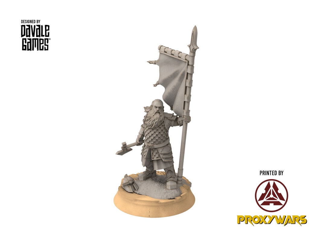 Dwarves Silver Goat Dwarves Banner on Foot the Dwarfs of - Etsy