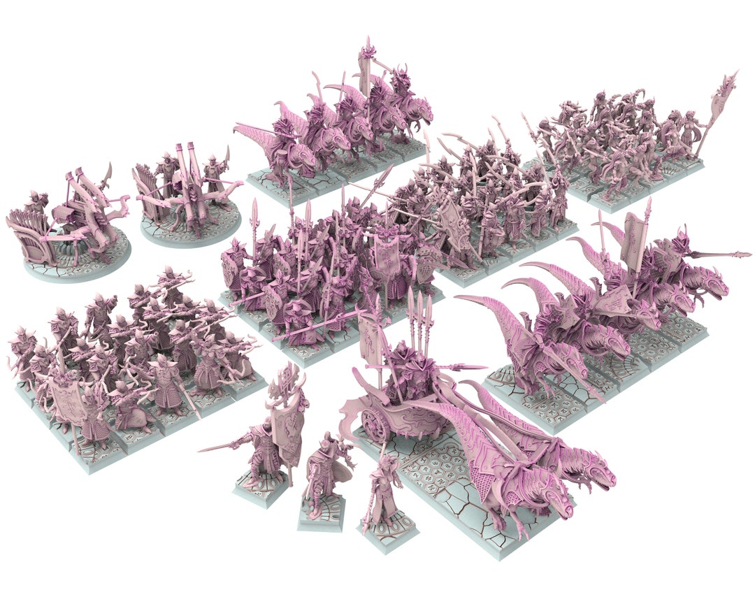 Dark Elves 28mm Army Starter Bundle, Dark Elves, Merciless North ...