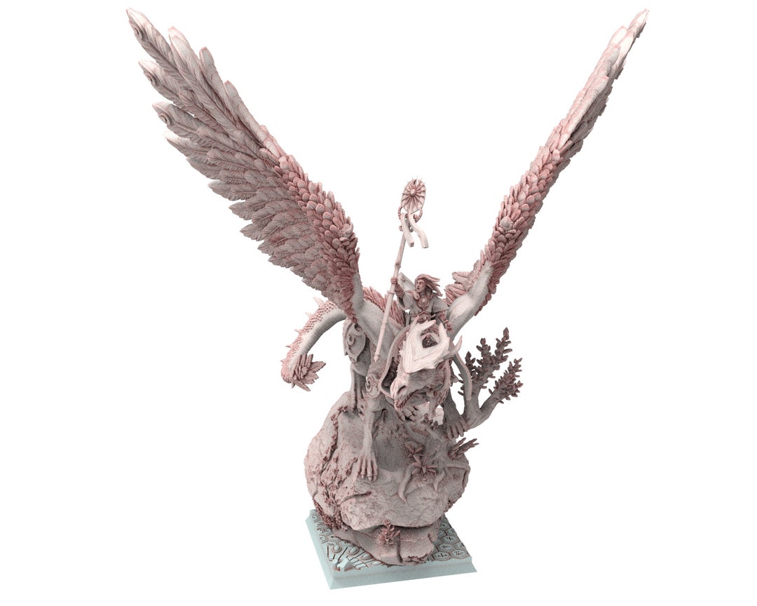 Hight Elves 32mm Mage on Dragon Highborn, Fantasy Elves, Insular ...