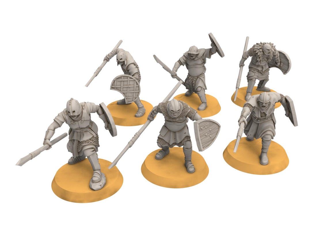Orc Horde Mörlok Orcs With Spear, Orc Warriors Warband, Davale, Middle ...