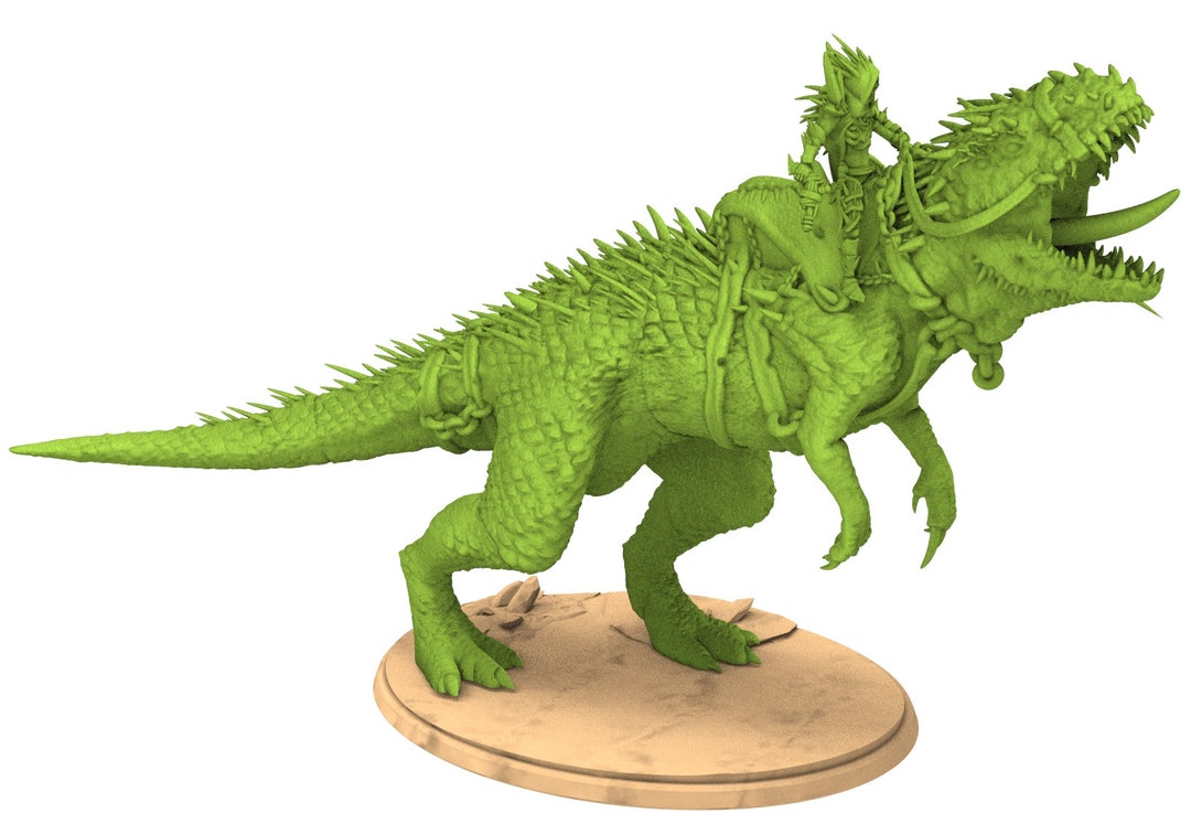 Exotic Elves - King on T-rex, Lost Elves on Jurassic Planet With Spears ...