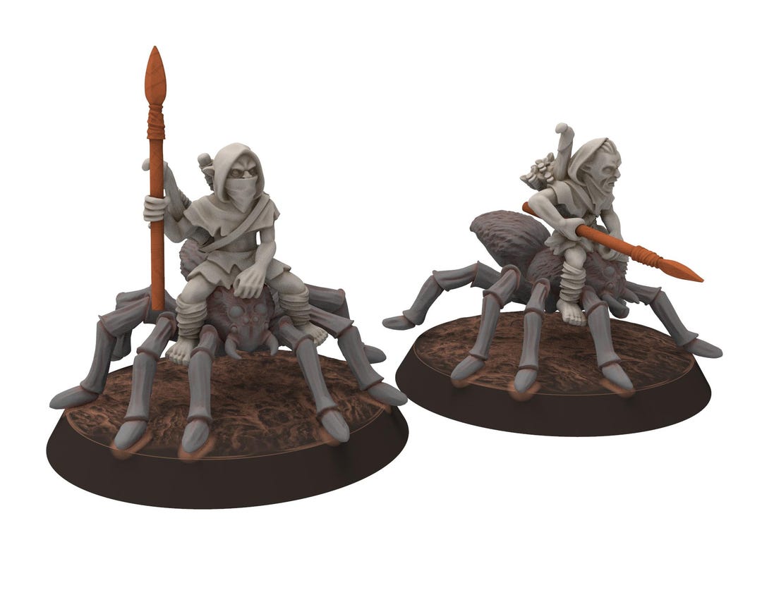 Goblin Cave Goblin Spider Riders With Spears and Bows, Tamed Forest ...