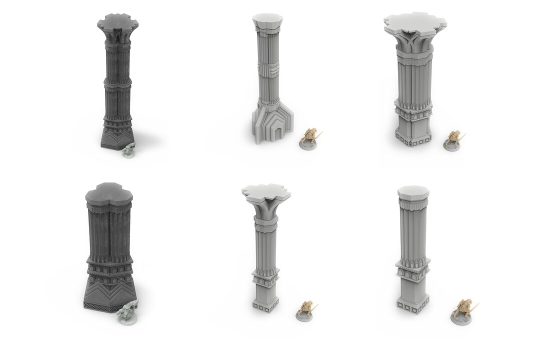 Dwarf Mine Pillars & Stelae Usable for Lord With the Rings, Fantasy ...