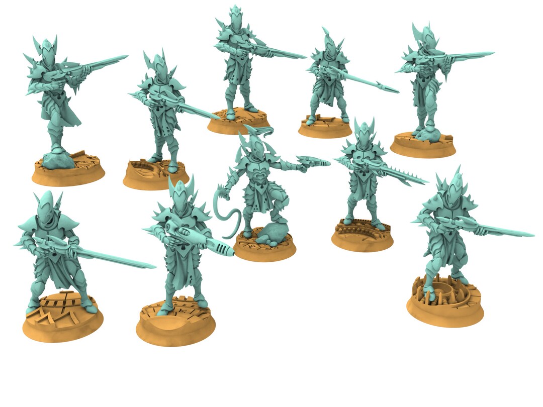 Dark City Dark Cult Squad, Clan Leader Dark Eldar Drow - Etsy