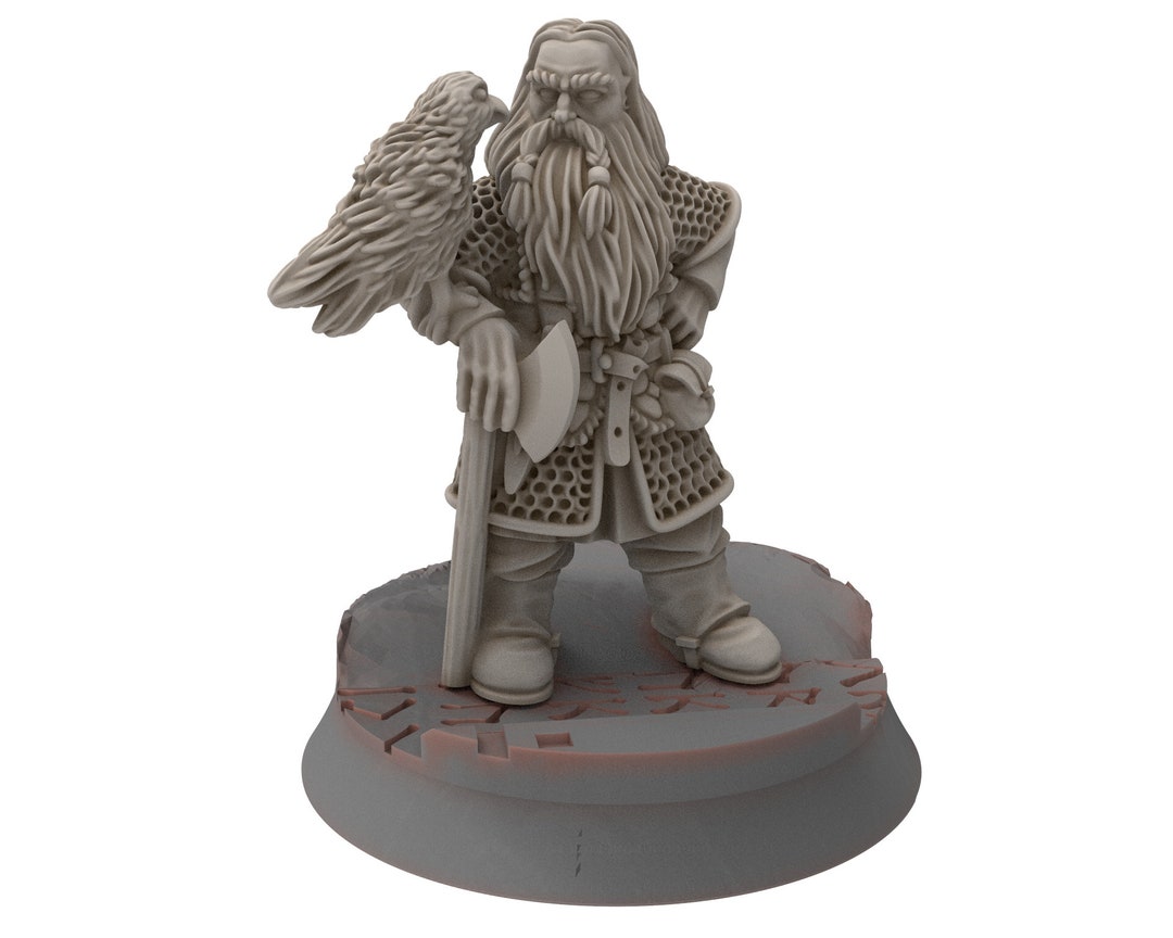 Dwarves - Dwarf With Raven, Saphire Ridges Commanders, Dwarves Warrior ...