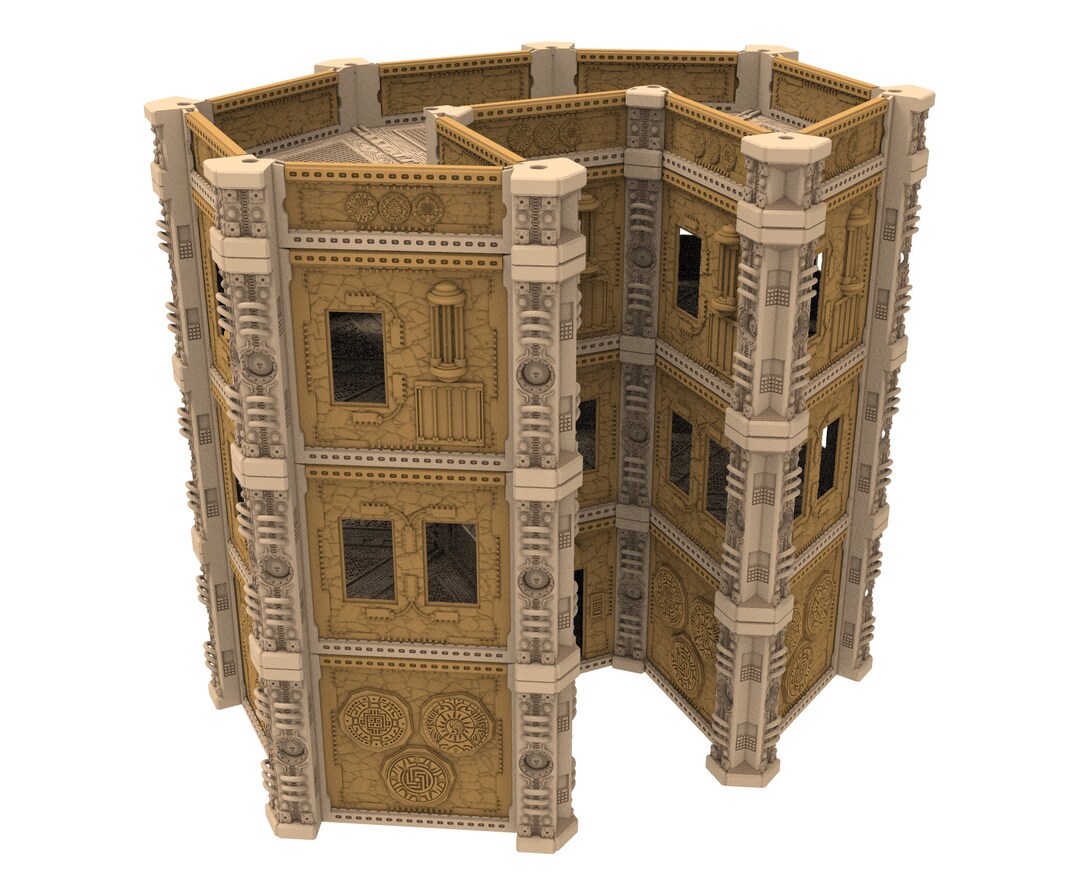 Commercial Outpost Latino Building Printed in PLA and Resin for ...