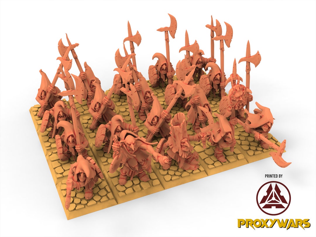Orc & Goblin Swamp Goblins With Pikes, Usable for Oldhammer, King of ...