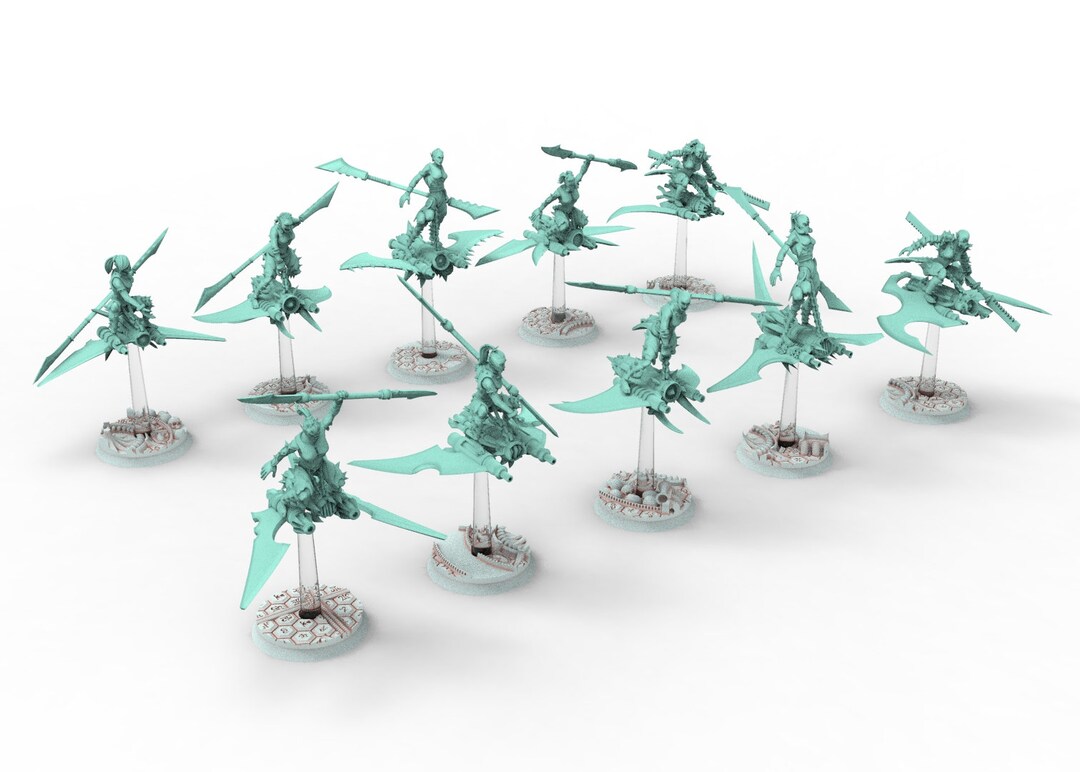 Female Hoverboard Riders Patrol Dark Eldar Drow - Etsy