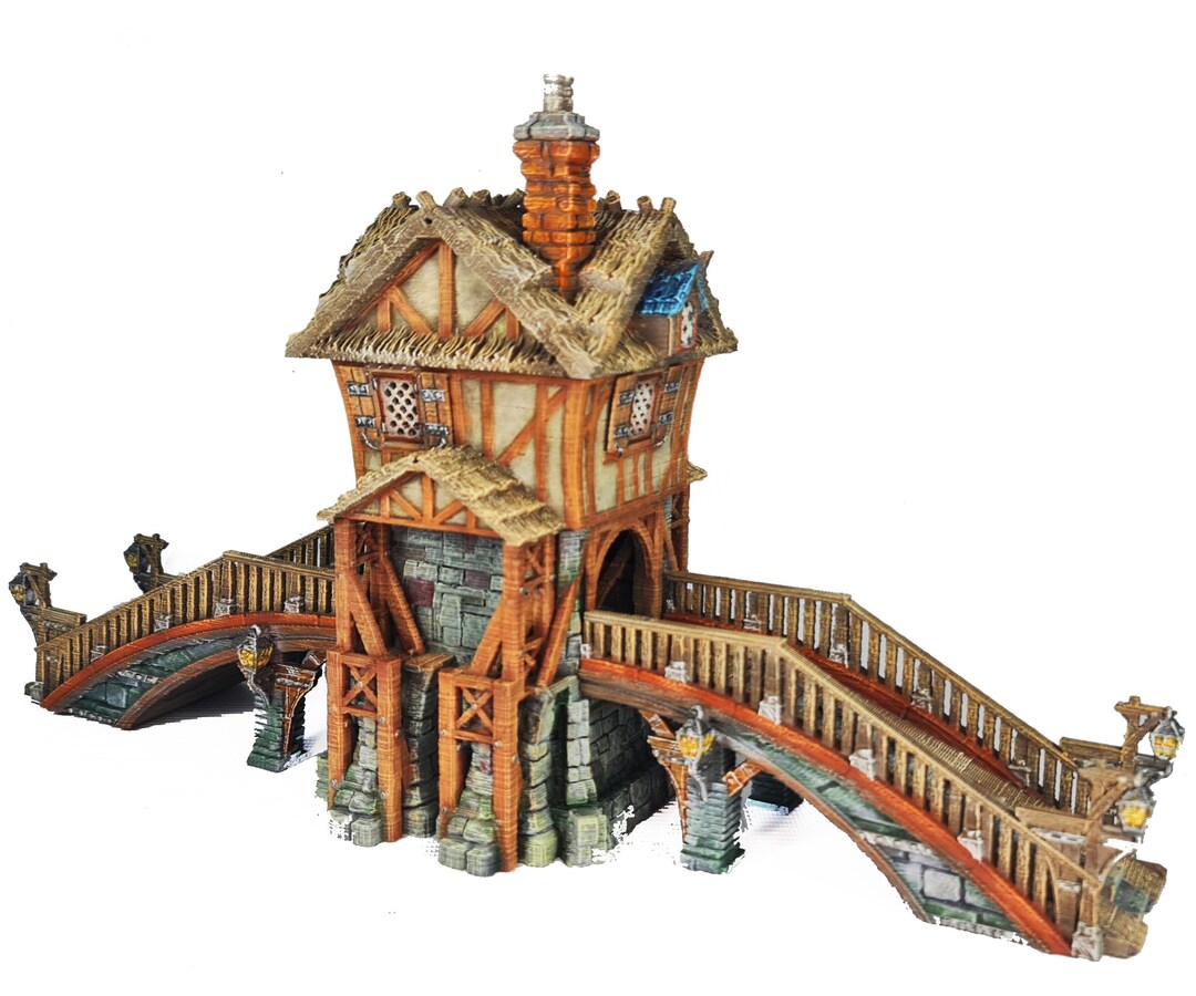 Medieval Town Scenery Building - Toll Bridge - PLA for Oldworld ...