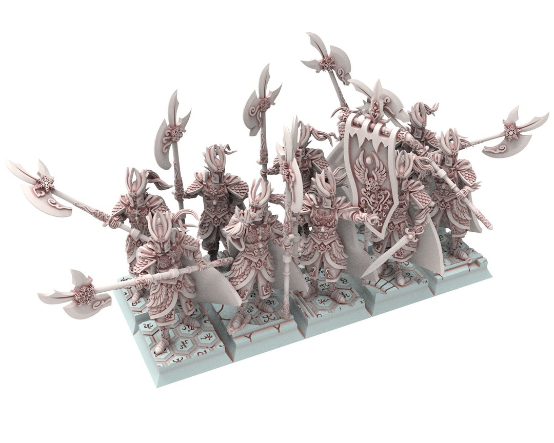 Hight Elves 32mm Flame Wardens Elite Unit, Fantasy Elves, Insular ...
