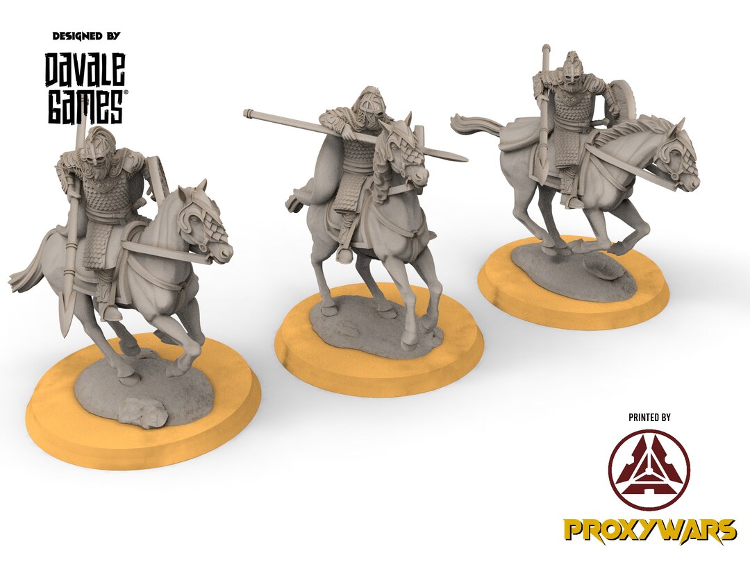 Rohan 3x West Human Royal Guard Mounted, the Horse-lords, Rider of the ...