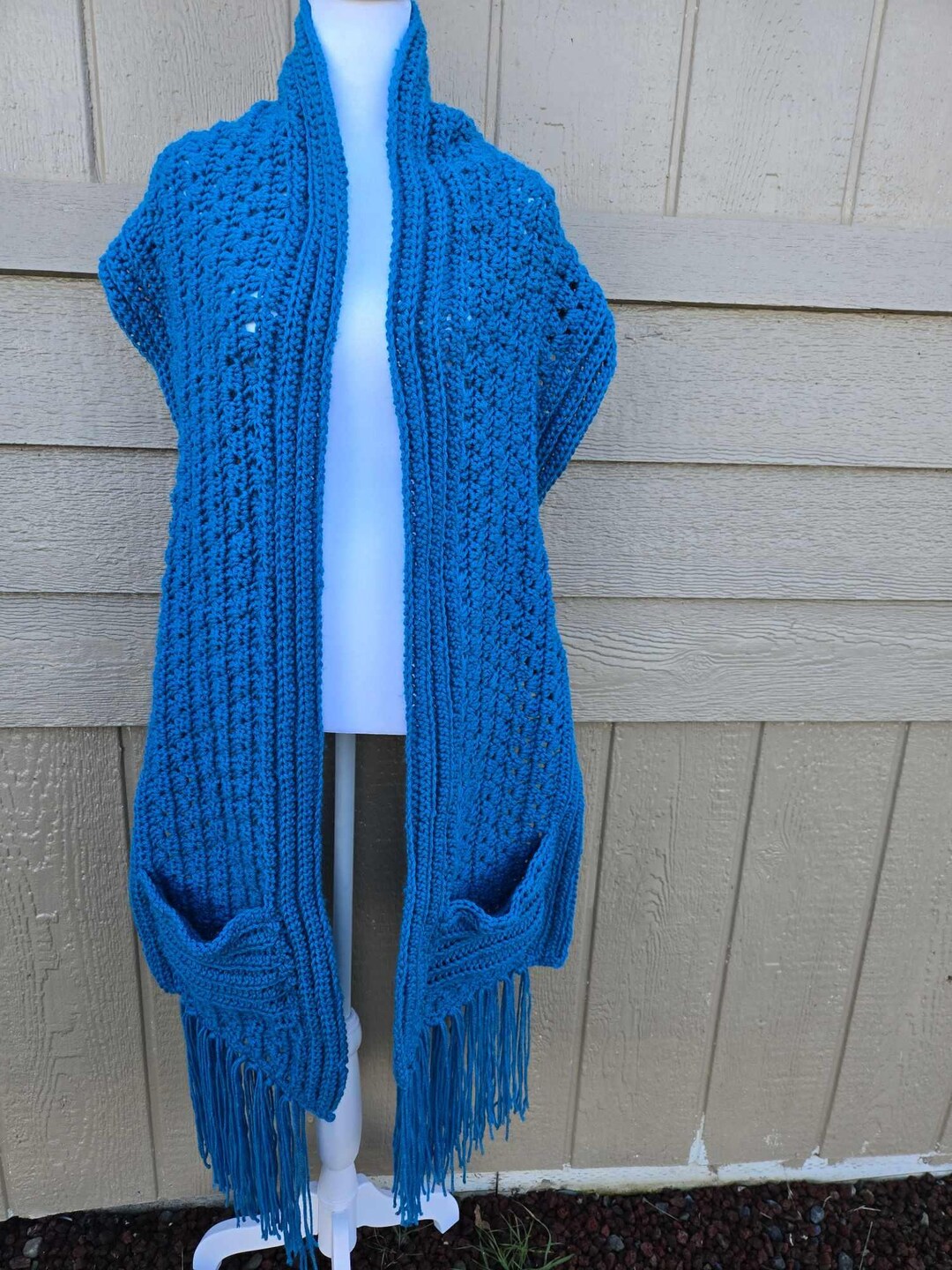 Shoulder Wrap Scarf in All Colors | Pocket Scarf | Crochet Shawl ...