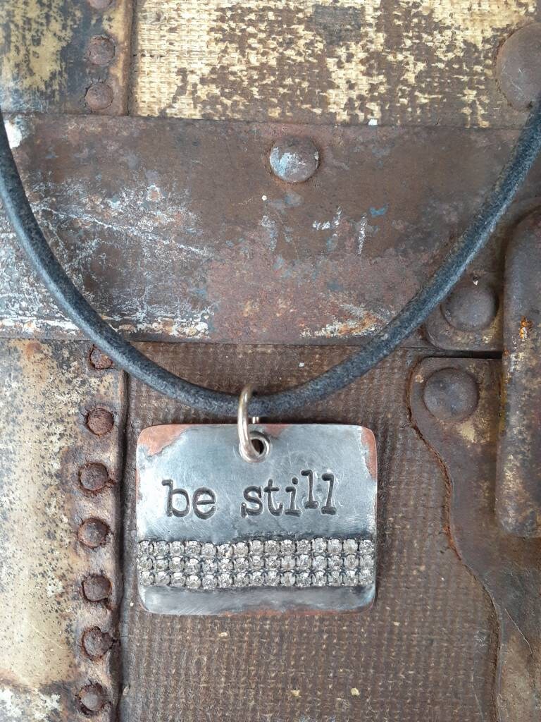 Customizable Soldered Stamped Rustic Rhinestone and Copper | Etsy