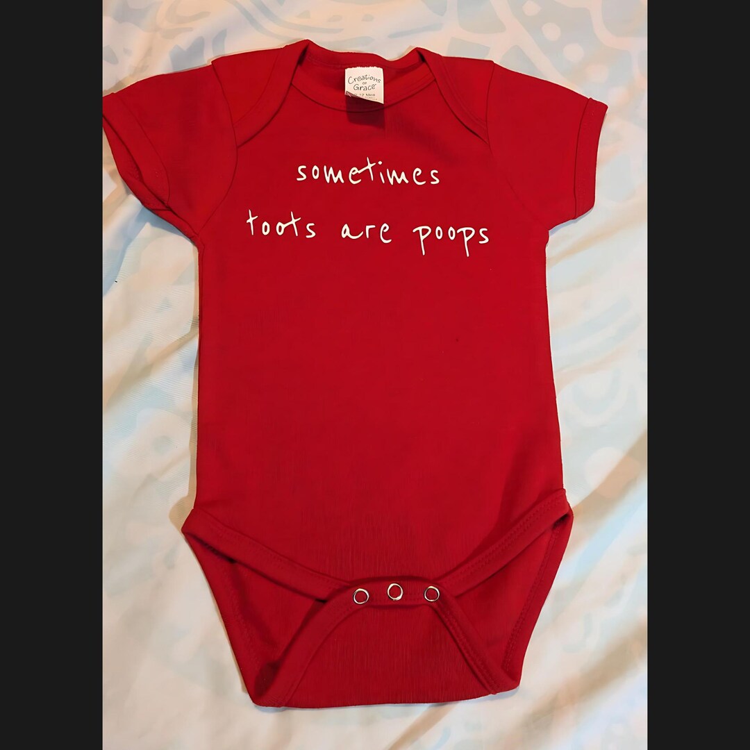 Funny Baby Onesie - Sometimes Toots Are Poops Bodysuit - Baby Shower ...