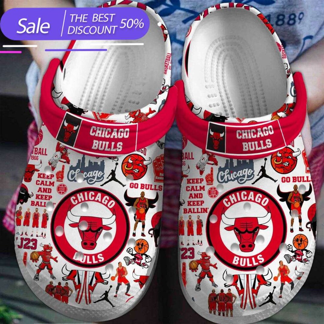 Chicago Bulls NBA Sport Crocs Clogs Crocband Shoes Comfortable - Etsy