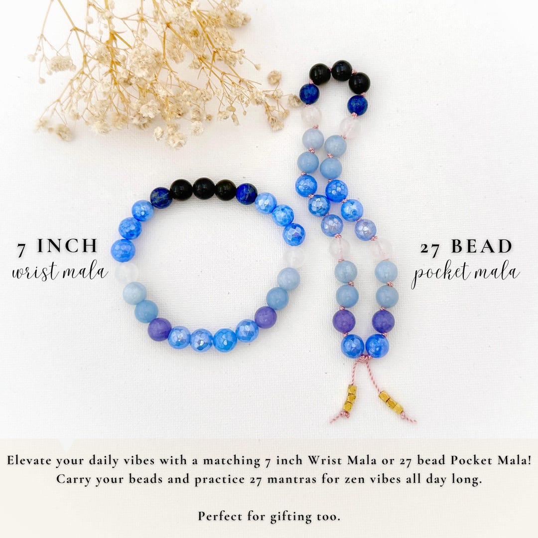 ADD on Pocket Mala and Wrist Mala, Prayer Beads, Yoga Meditation Gift ...
