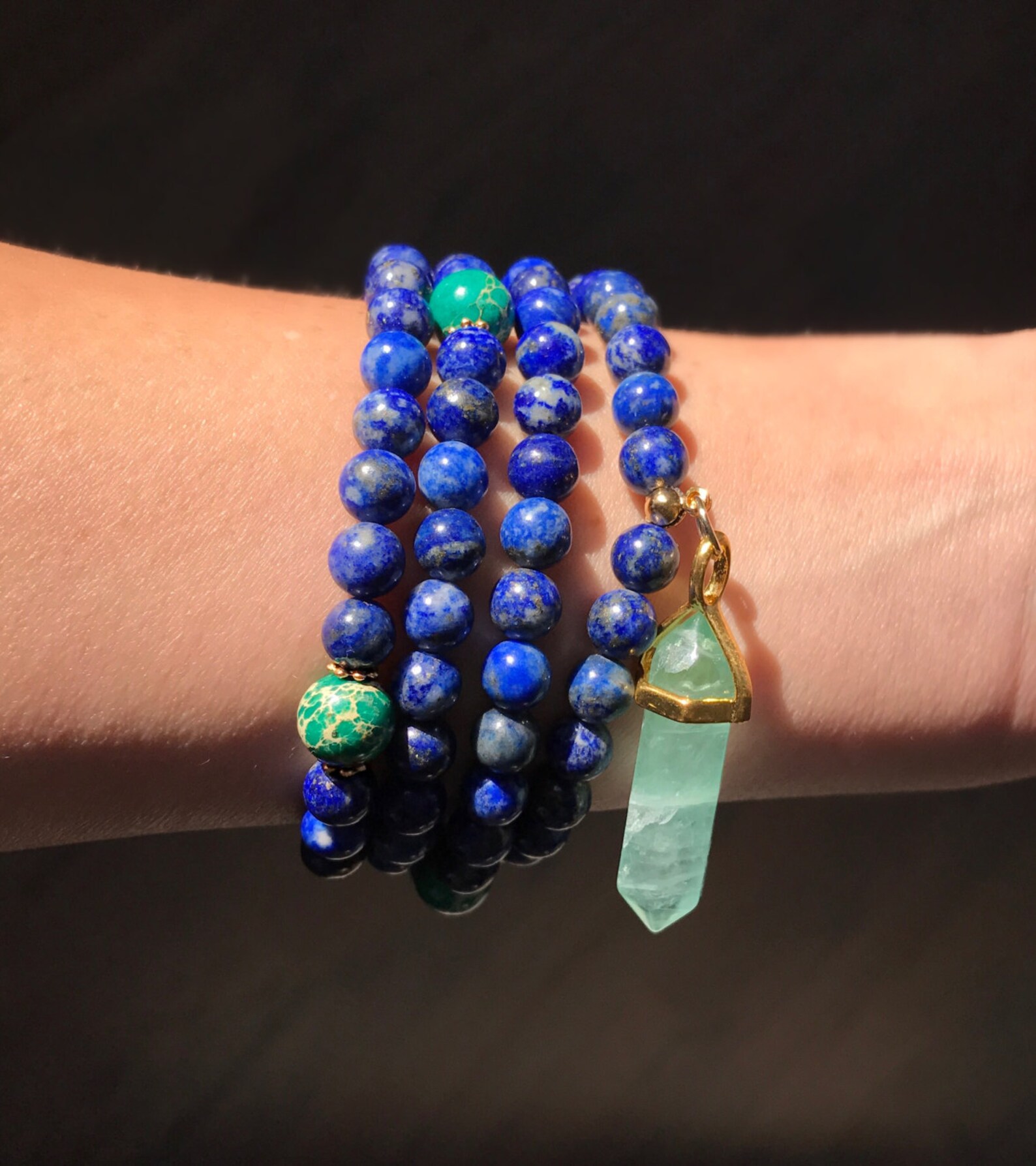 108 Blue Lapis Mala Necklace Mala Beads Yoga Gift 108 Mala | Etsy