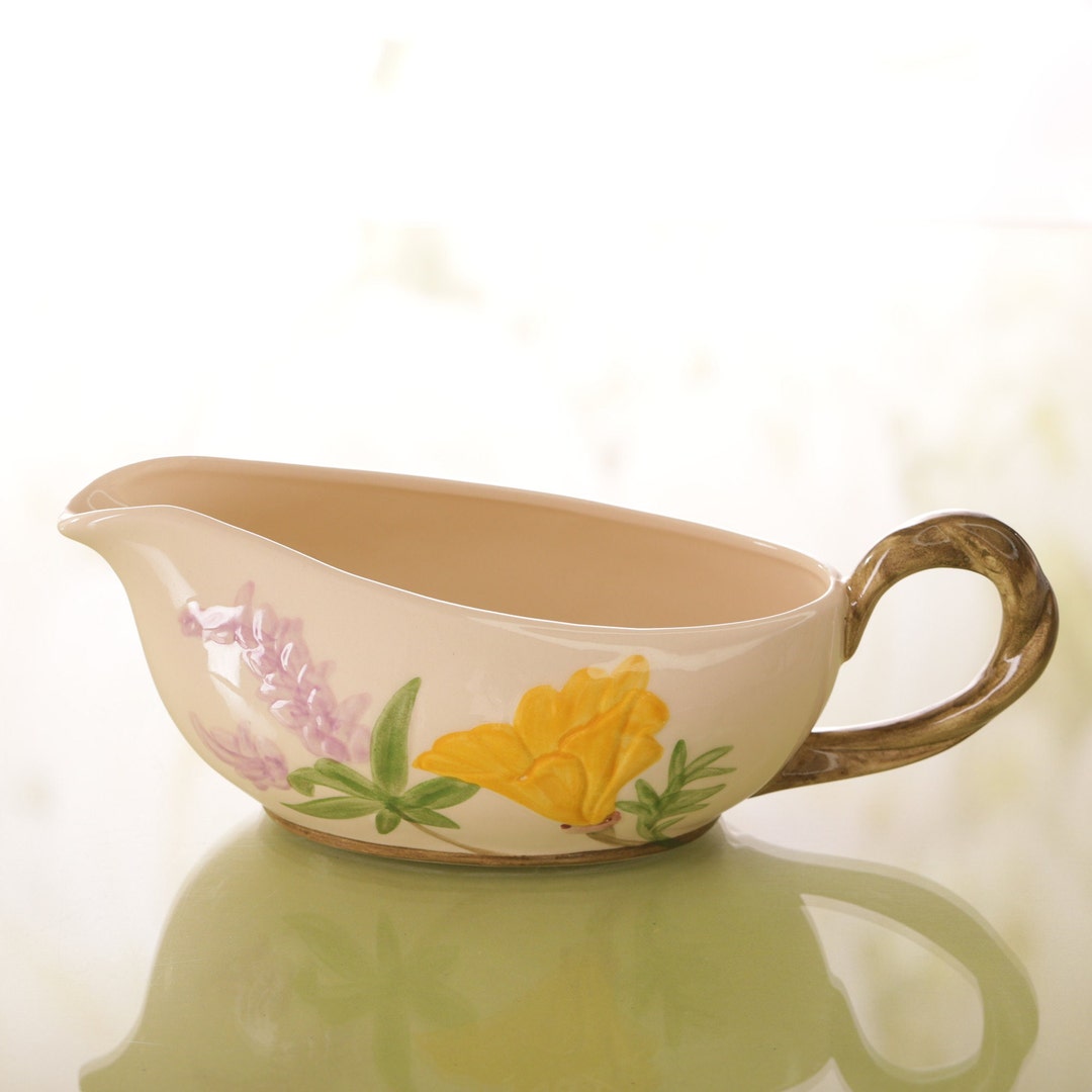 Vintage Franciscan Poppy Gravy Boat: California Pottery Cottagecore ...