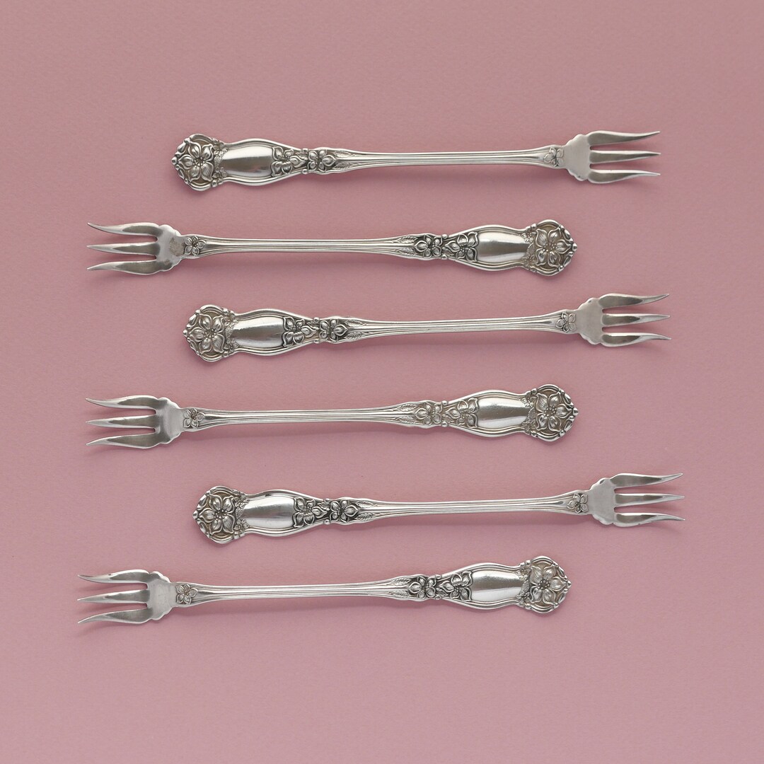 Silver Cocktail Forks by Wm Rogers & Son in Antique Orange - Etsy