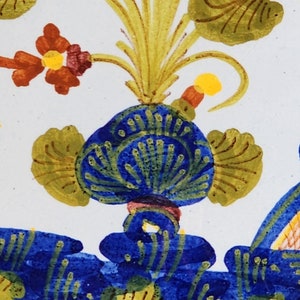 Vintage Garofano Blue Carnation Pattern 6 1/4 Plate Made in Faenza ...