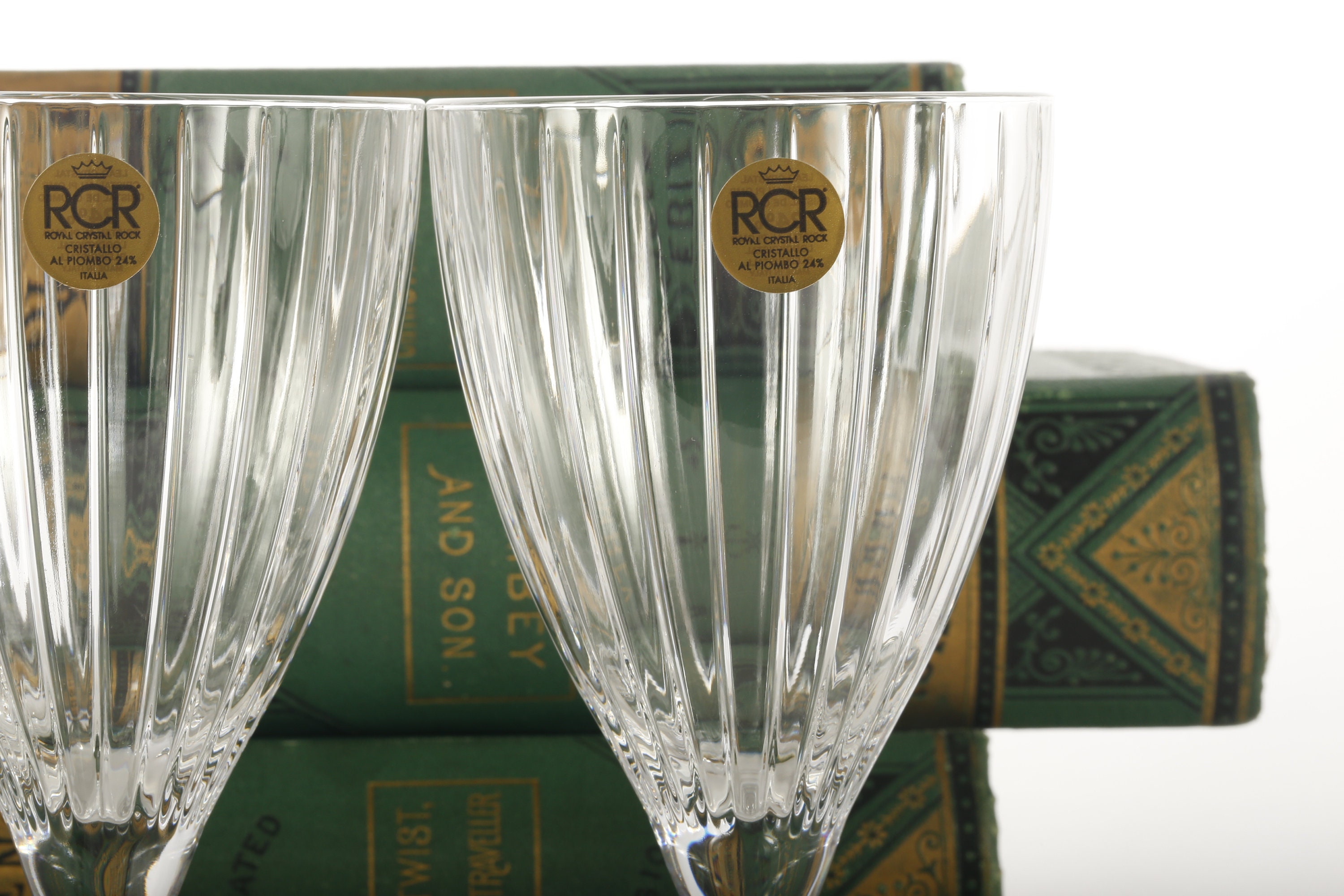 4 Vintage Italian Cut Crystal Wine Glasses | Etsy