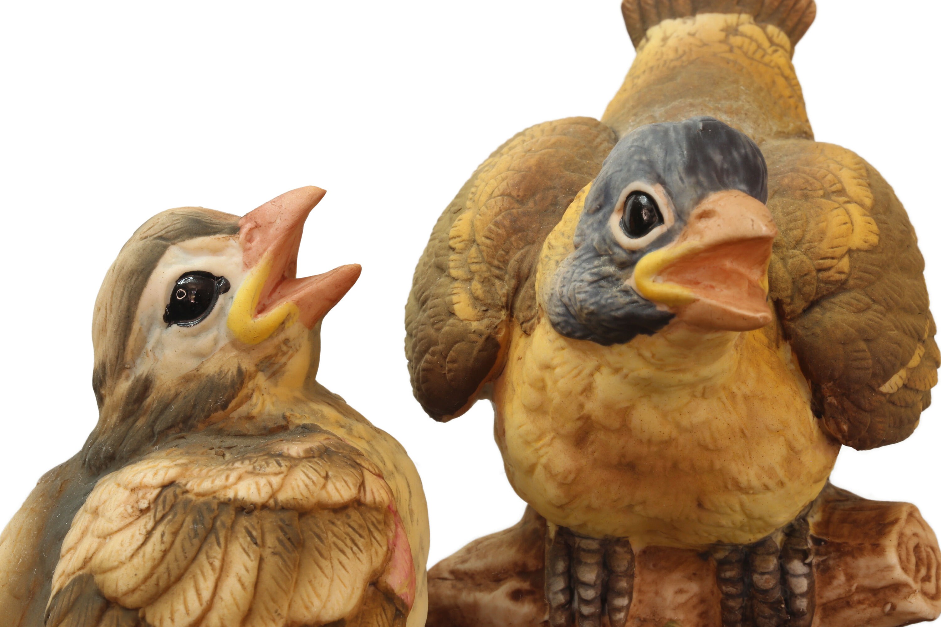 Vintage Baby Birds Figurine Lefton Bisque Goldfinch Pair | Etsy