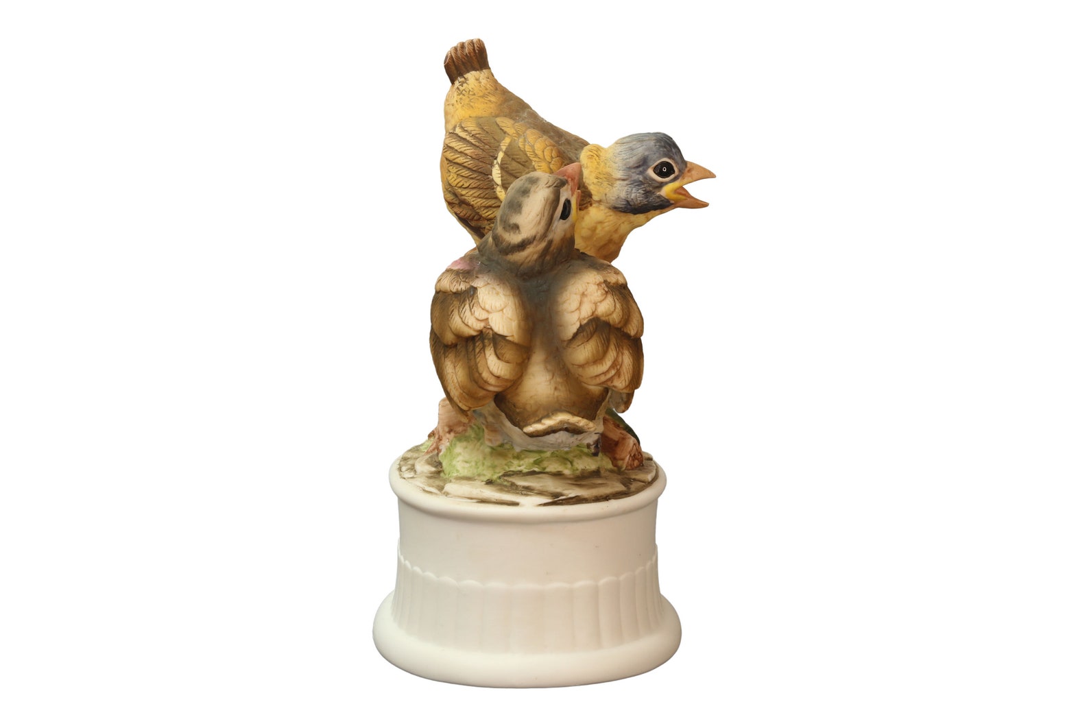 Vintage Baby Birds Figurine Lefton Bisque Goldfinch Pair | Etsy