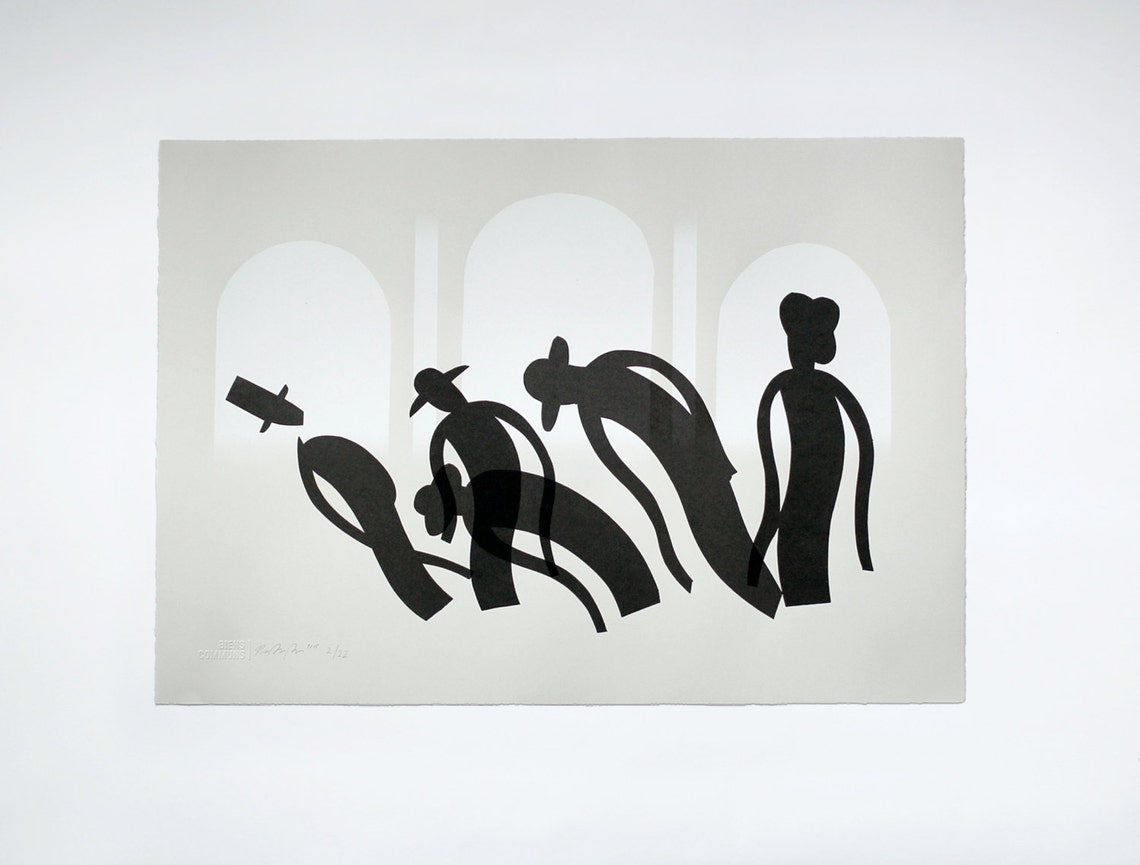 Ghosting Screen Print - Etsy