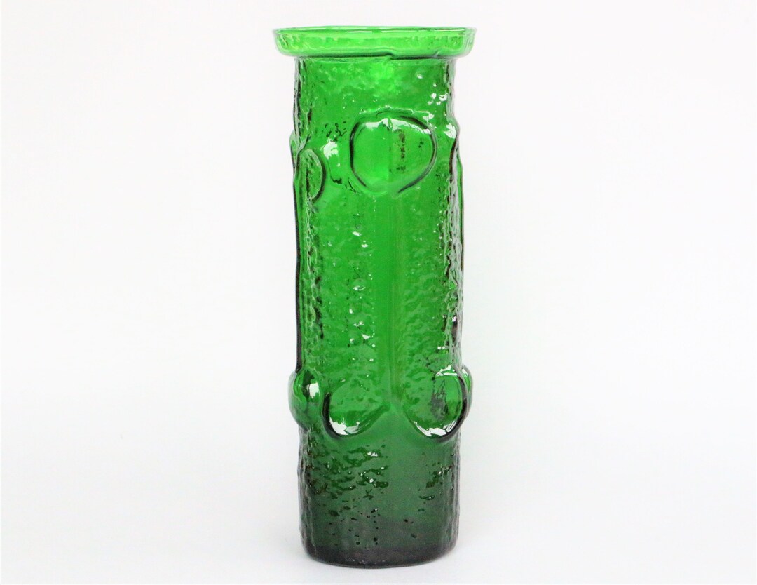 Wayne Husted Stelvia Green Glass Vase: Mid-century Modern Italian ...