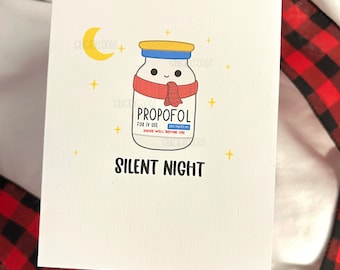Silent Night ativan, Versed, Propofol Funny Christmas Nursing ...