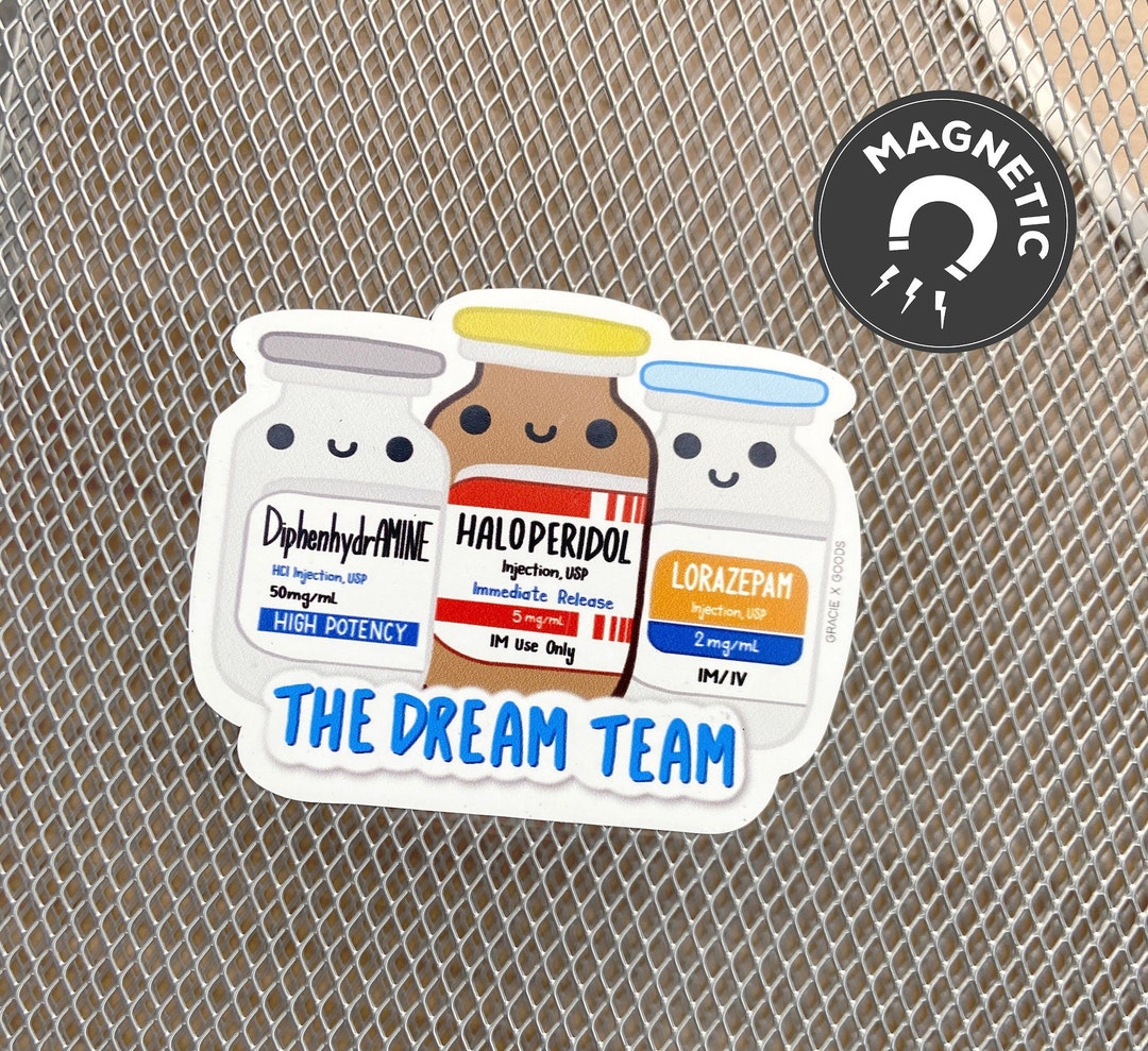 The Dream Team MAGNET, RN Gift, Healthcare Worker, Ativan, Benadryl ...