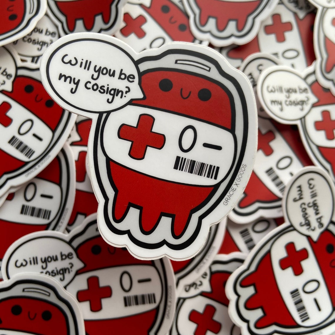 Blood Transfusion Cosign Kawaii RN Sticker Vinyl Sticker | Etsy